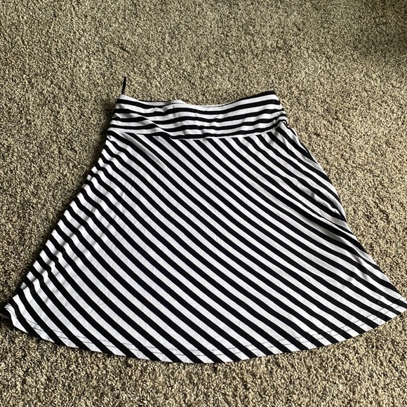 H&M | Skirts | Hm Diagonal Striped Mini Skirt | Poshmark